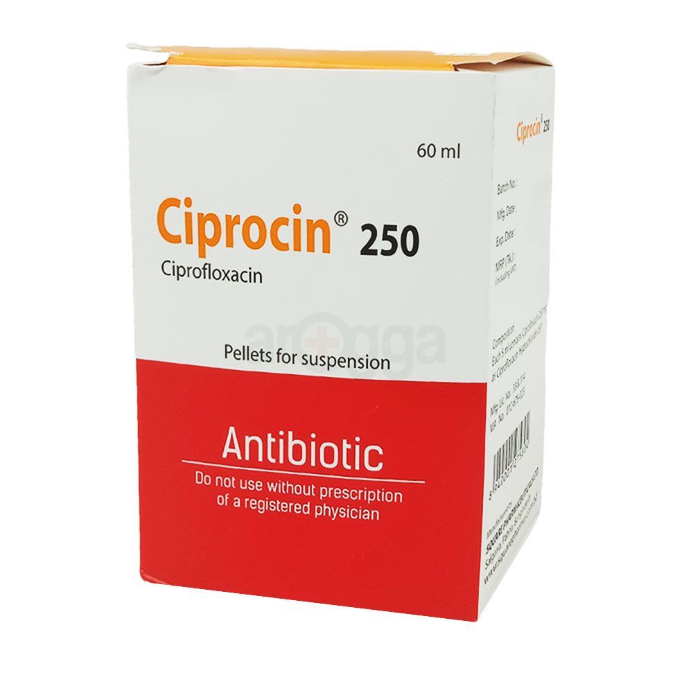 Ciprocin 250mg/5ml Powder for Suspension - Arogga Online Pharmacy