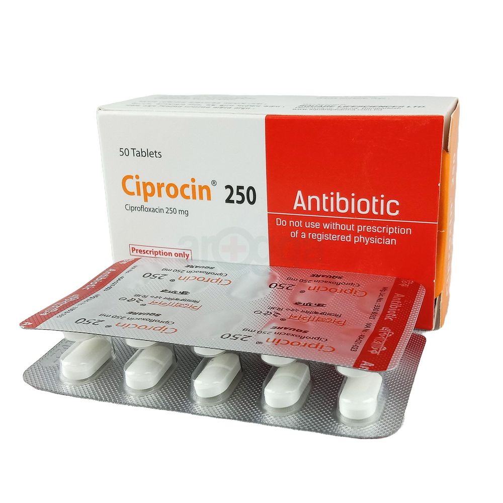 Ciprocin 250mg Tablet - Arogga Online Pharmacy