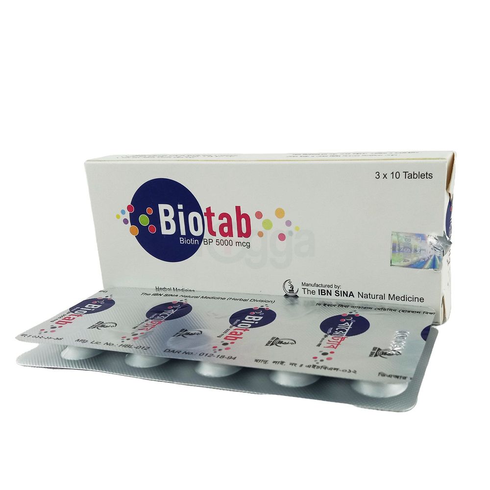 Biotab 5000mcg tablet - Arogga Online Pharmacy