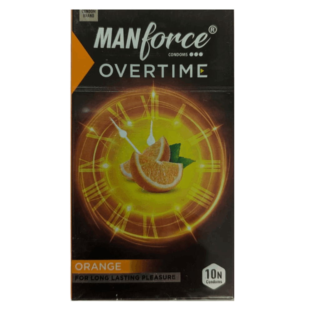 Manforce Overtime Orange Long Lasting Pleasure Condom - 10Pcs Pack ...