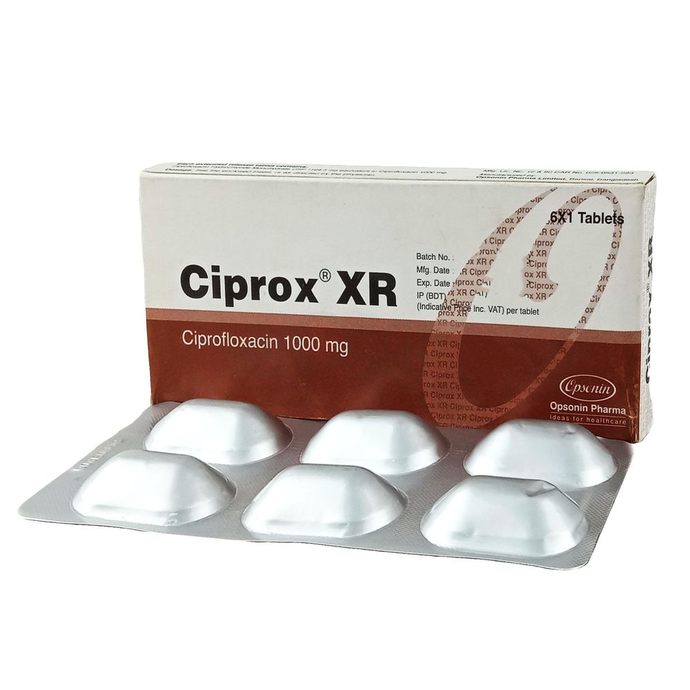Ciprox XR 1gm Tablet - Arogga Online Pharmacy