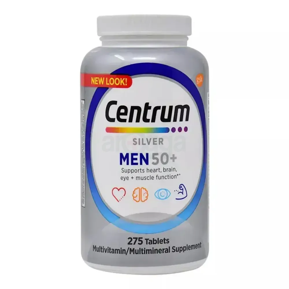 Centrum Silver for Men 50+ Multivitamin Multimineral 275 Tablets Tablet ...