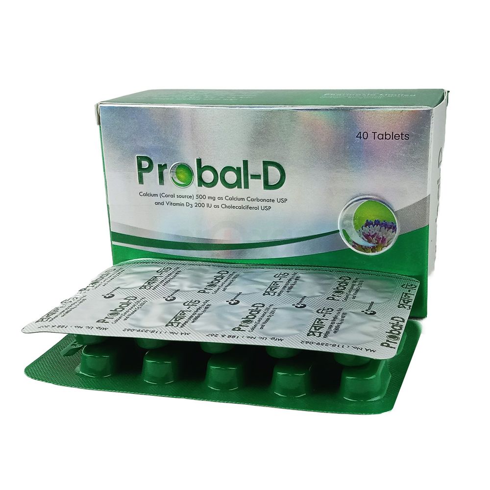 Probal-D 500mg+200IU Tablet - Arogga Online Pharmacy