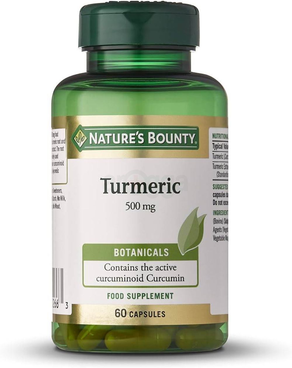 Nature's Bounty Turmeric 500mg 60 Capsules - Arogga Online Pharmacy