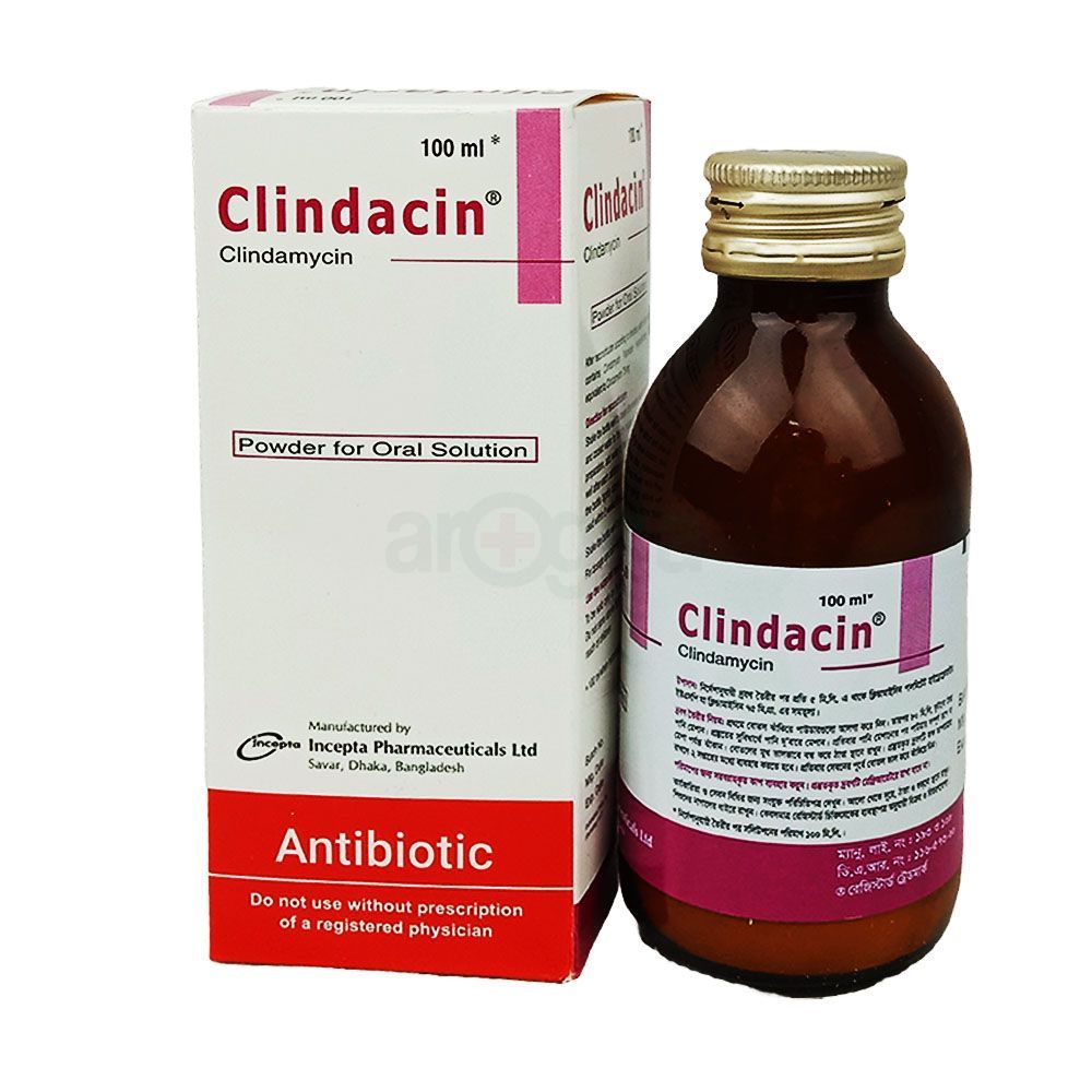 Clindacin Syrup 75mg/5ml Powder for Suspension - Arogga Online Pharmacy