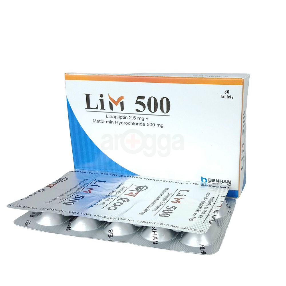 Lim 500 2.5mg+500mg Tablet - Arogga Online Pharmacy