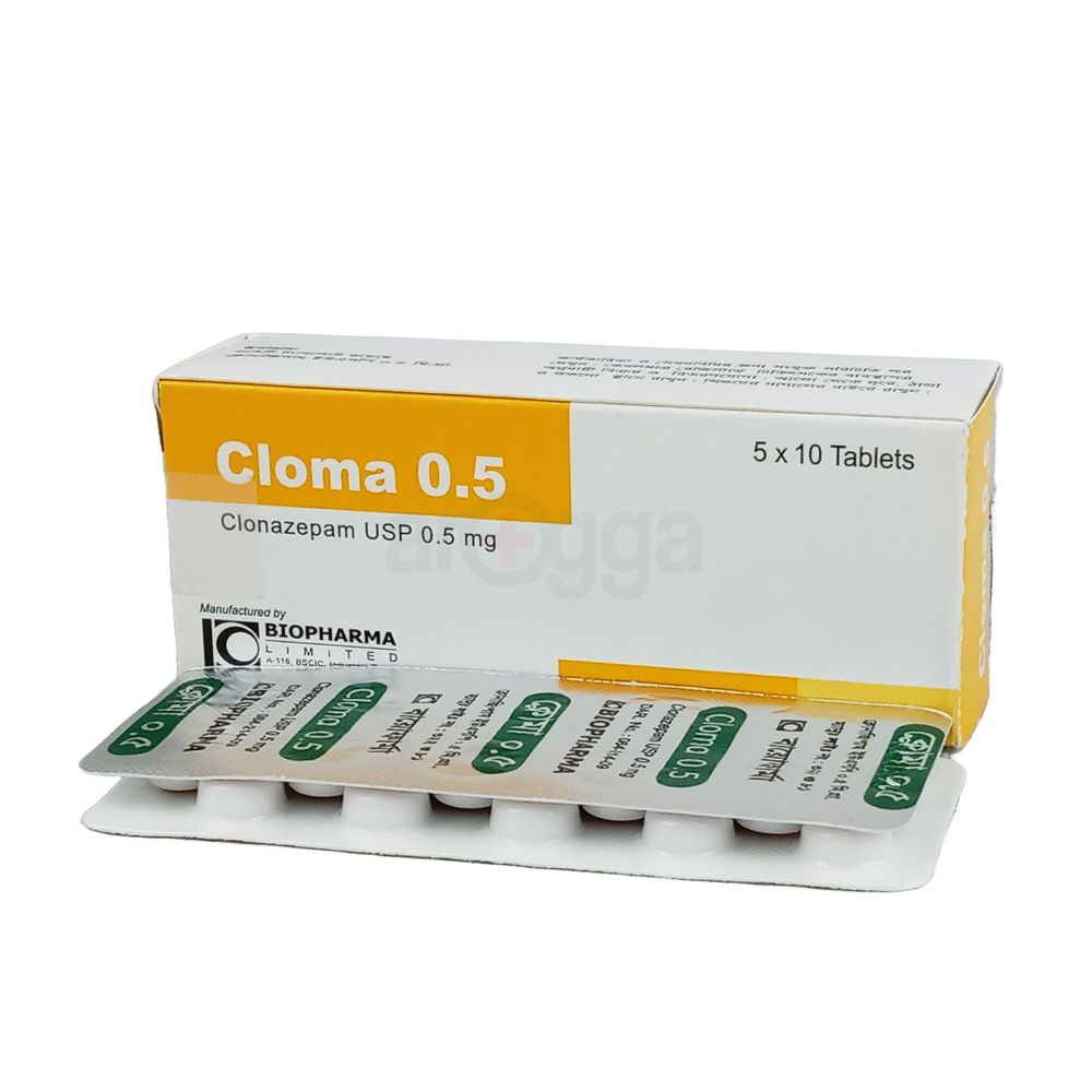 Cloma 0.5 0.5mg Tablet - Arogga Online Pharmacy
