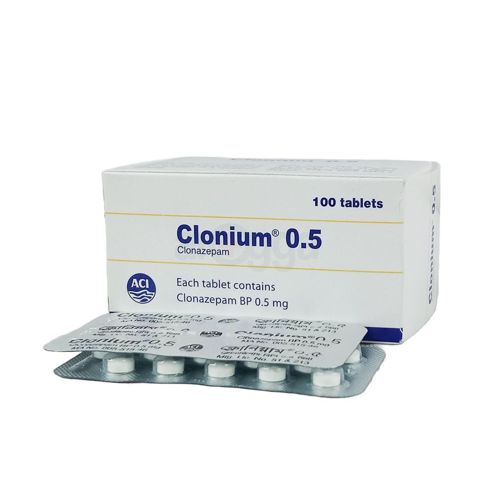 Clonium 0.5 0.5mg Tablet - Arogga Online Pharmacy