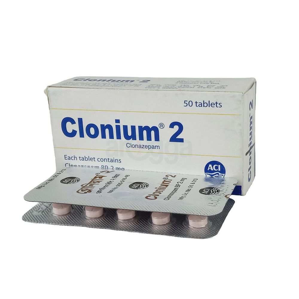 Clonium 2mg Tablet - Arogga Online Pharmacy