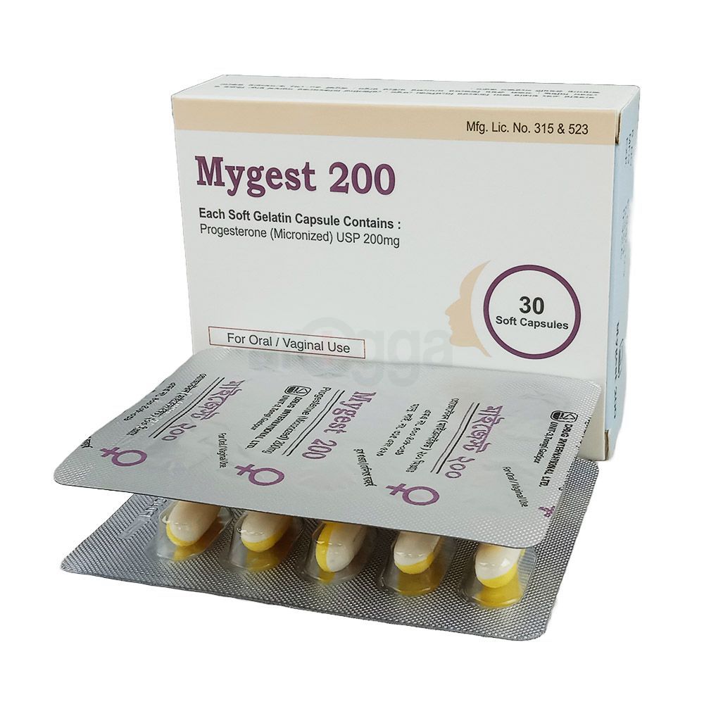 Mygest 200mg Capsule - Arogga Online Pharmacy