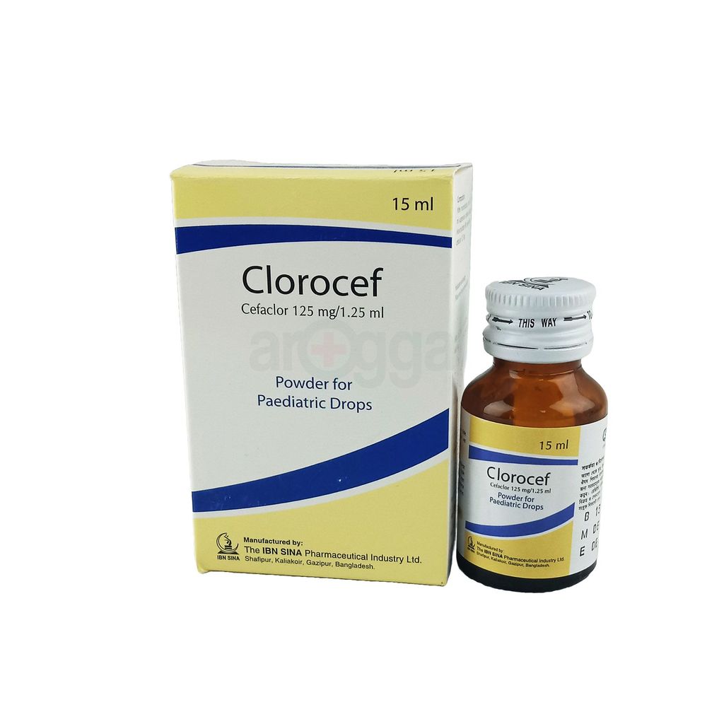 Clorocef 125mg/1.25ml Pediatric Drops - Arogga Online Pharmacy
