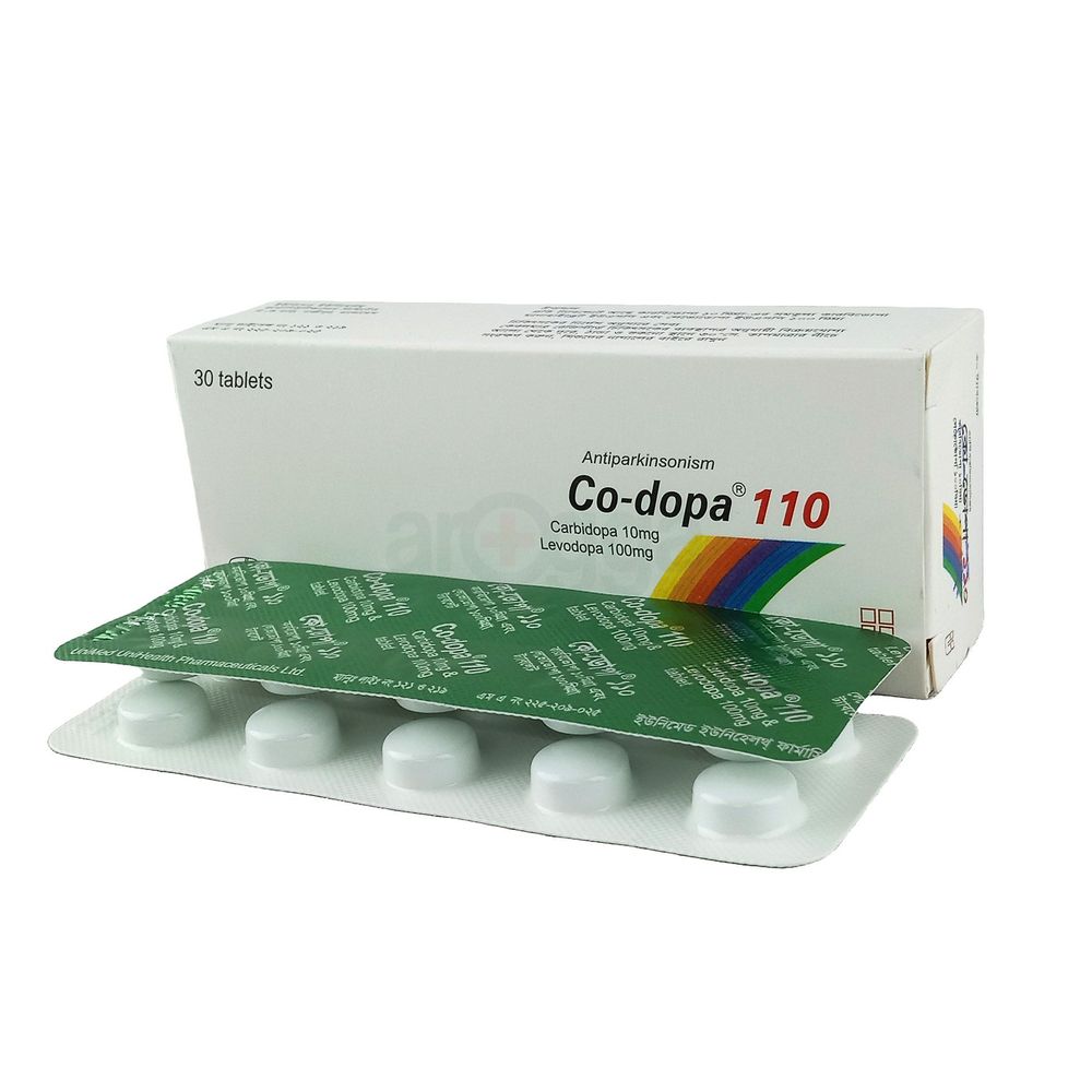 Co-Dopa 110mg+100mg Tablet - Arogga Online Pharmacy