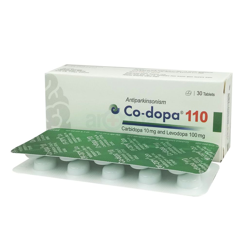 Co-Dopa 110mg+100mg Tablet - Arogga Online Pharmacy