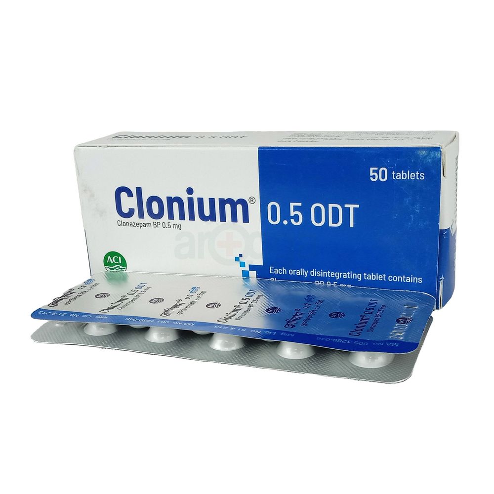 Clonium ODT 0.5mg Tablet - Arogga Online Pharmacy