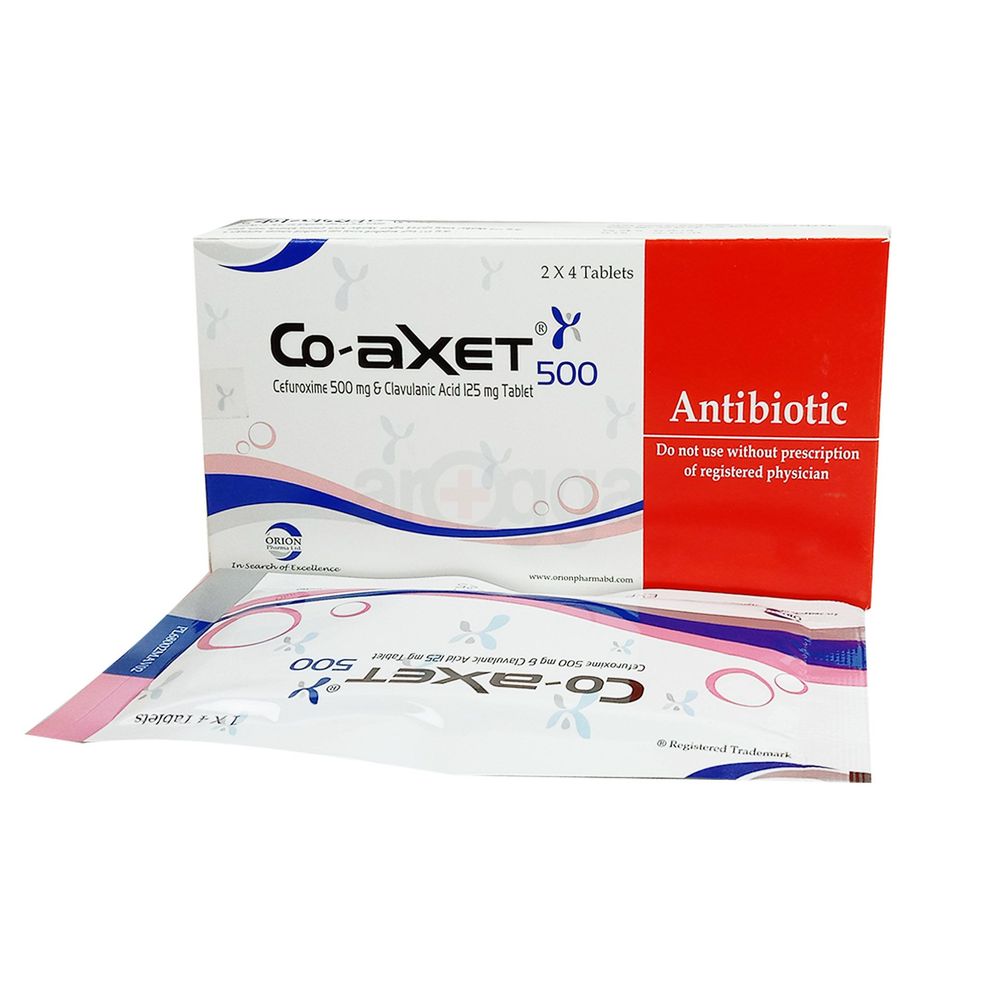 Co-Axet 500mg+125mg Tablet - Arogga Online Pharmacy