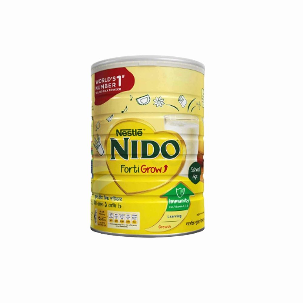 Nestlé Nido Fortigrow Full Cream Milk Powder 1kg Tin - Arogga Ltd