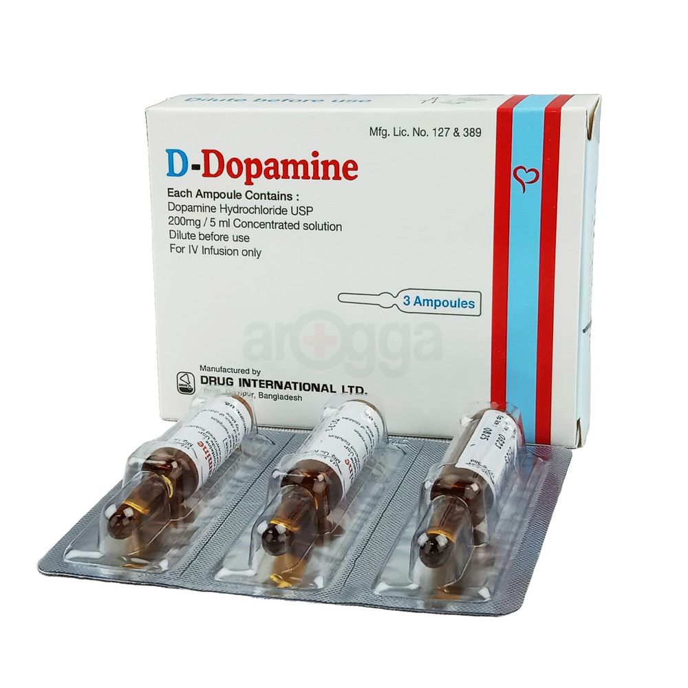 D-Dopamine 200mg/5ml Injection - Arogga Online Pharmacy