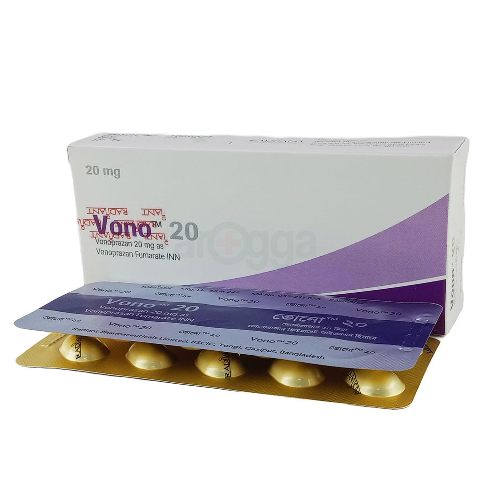 Vono 20mg Tablet - Arogga Online Pharmacy