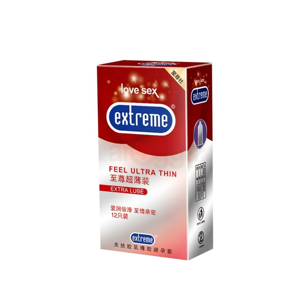 Extreme Feel Ultra Thin Extra Lube Condom - 12Pcs Pack - Arogga Online ...