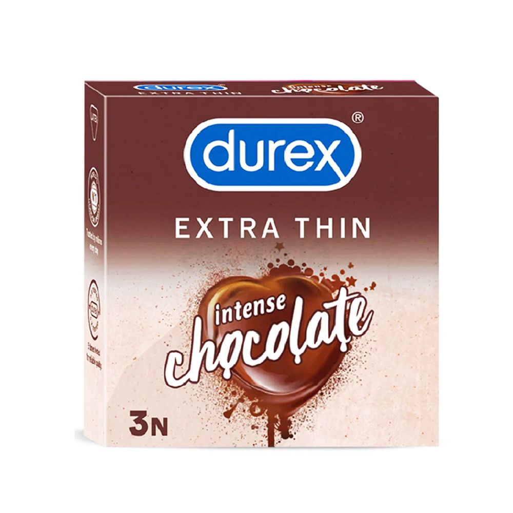 Durex Extra Thin Intense Chocolate Condom 3's Pack - Arogga Online Pharmacy