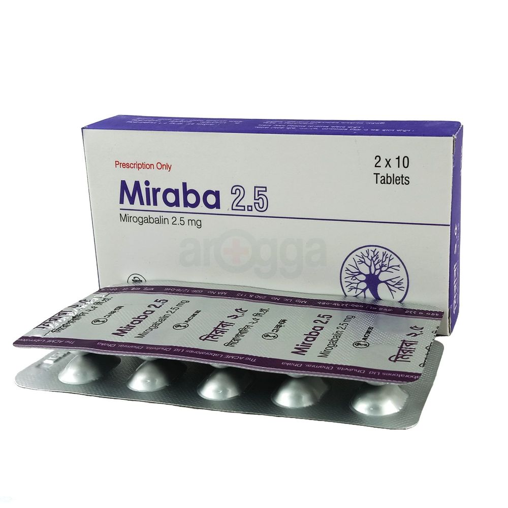Miraba 2.5 2.5mg Tablet - Arogga Online Pharmacy