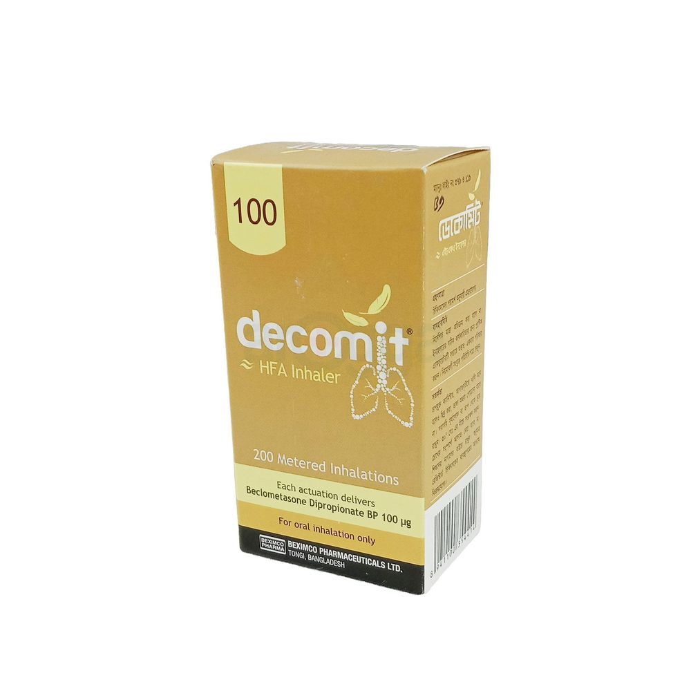 Decomit-100 HFA 100mcg/puff Inhaler - Arogga Online Pharmacy