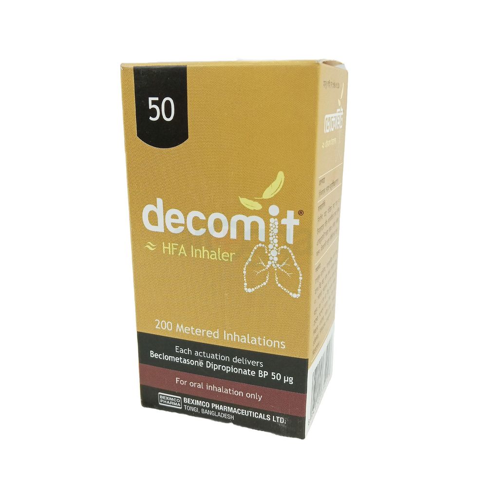 Decomit 50 HFA 50mcg/puff Inhaler - Arogga Online Pharmacy