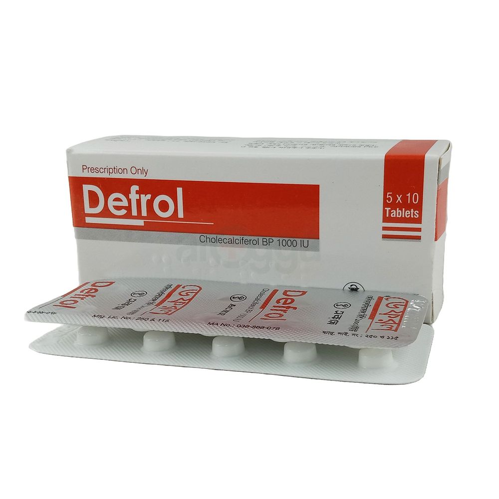 Defrol 1000 1000IU Tablet - Arogga Online Pharmacy