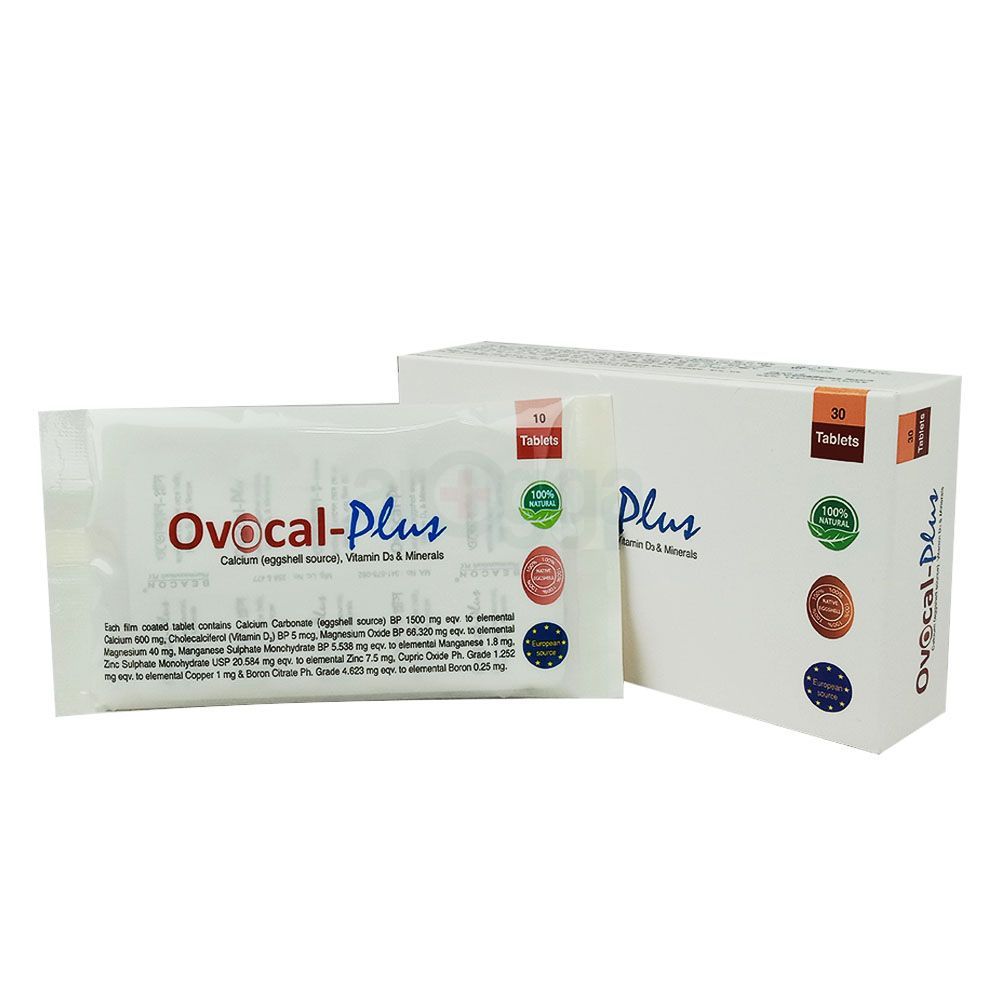 Ovocal Plus 600mg+5mcg Tablet - Arogga Online Pharmacy