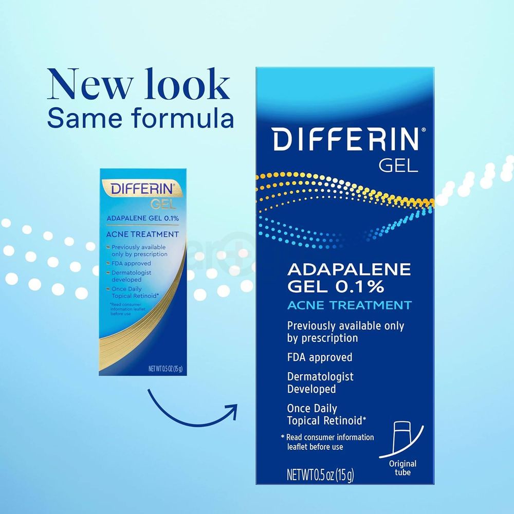 DIFFERIN Adapalene 0.1% Acne Treatment Gel - Arogga Beauty Store