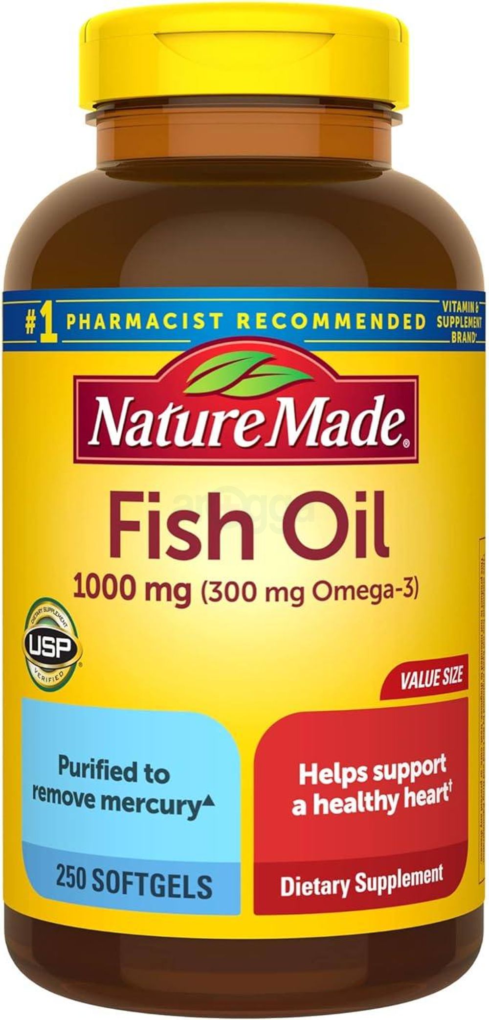 Nature Made Fish Oil 1000mg Softgels, Fish Oil Supplements, Omega 3 Fish Oil for Healthy Heart ...