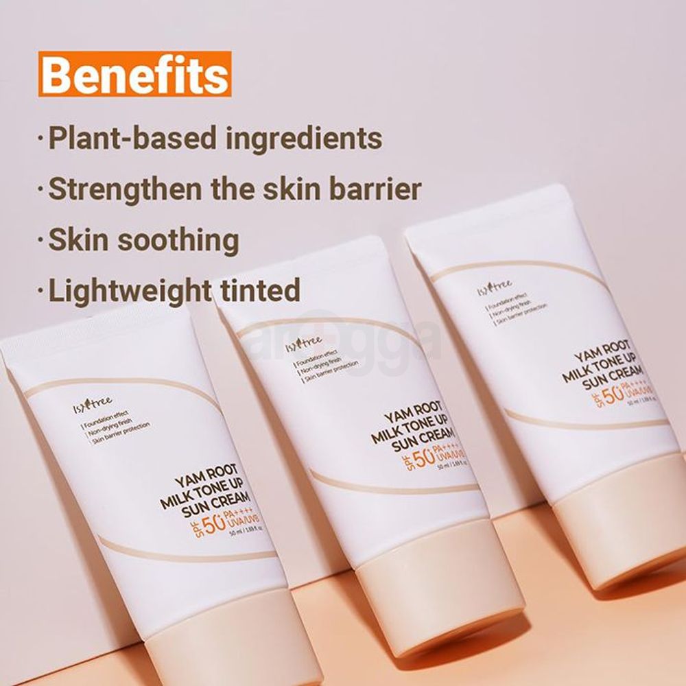 Isntree Yam Root Milk Tone Up Sun Cream SPF 50 PA++++ UVA/UVB - Arogga ...