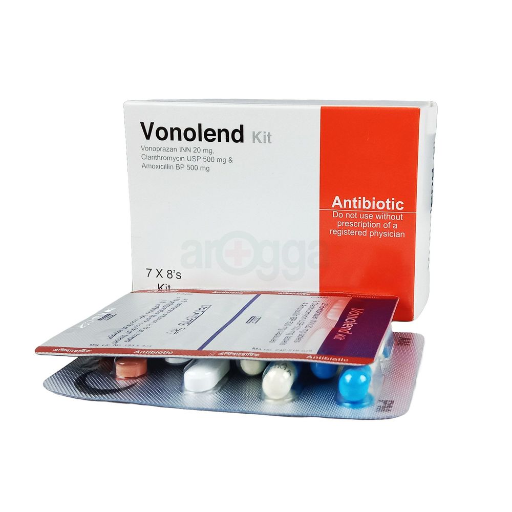 Vonolend Kit 20mg+500mg+500mg Tablet - Arogga Online Pharmacy
