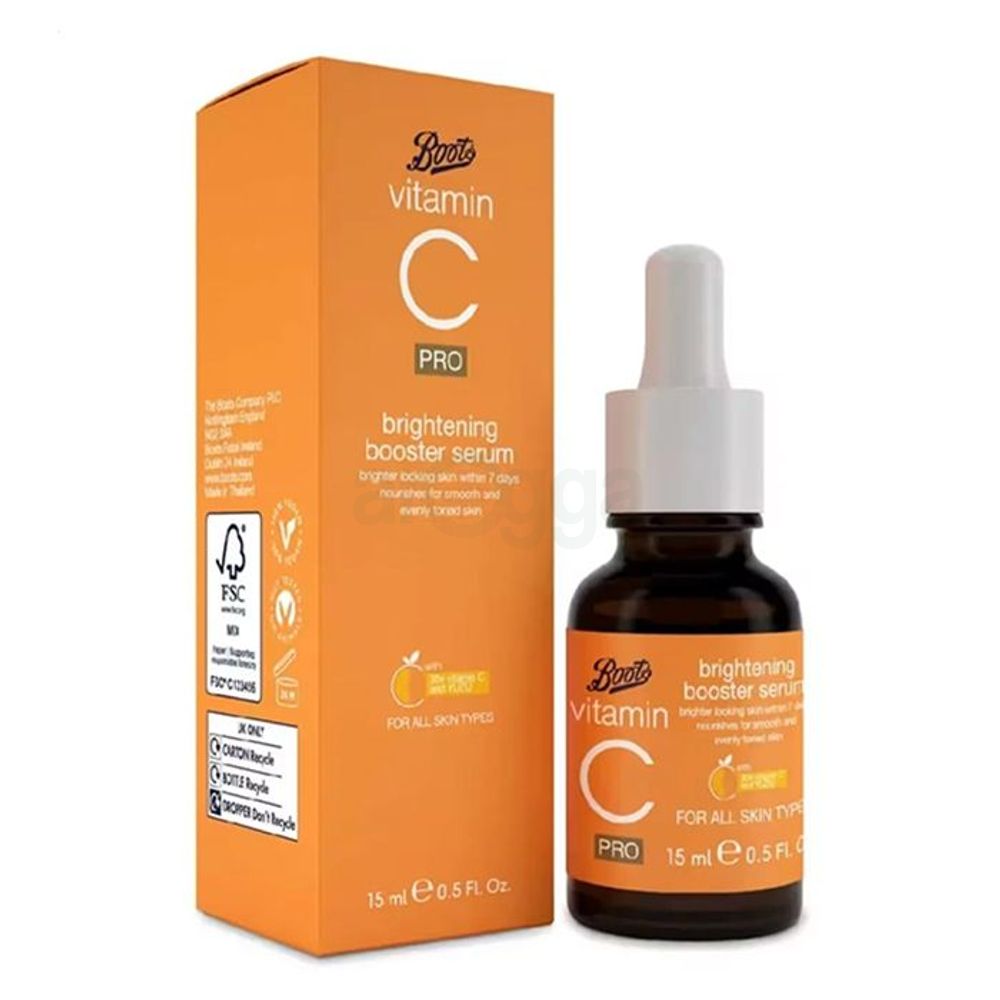 Boots Vitamin C Brightening Booster Serum - Arogga Beauty Store