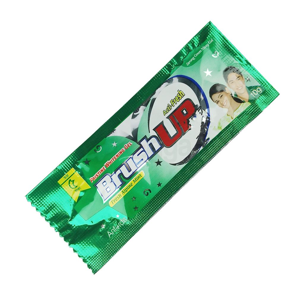 Brush Up Fresh Alpine Mint Toothpaste 10gm Pack - Arogga Beauty Store