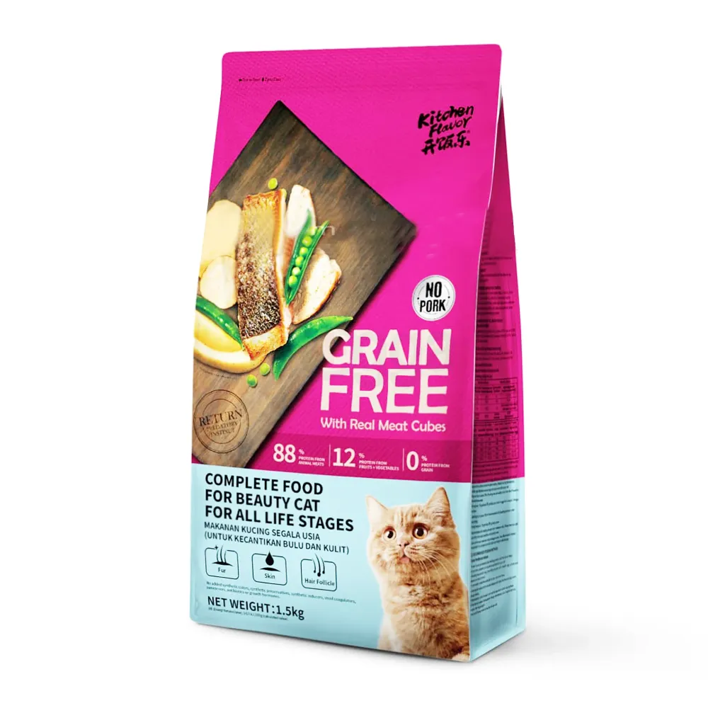 Kitchen Flavor Grain Free Beauty Complete Cat Food for All Life Stages ...