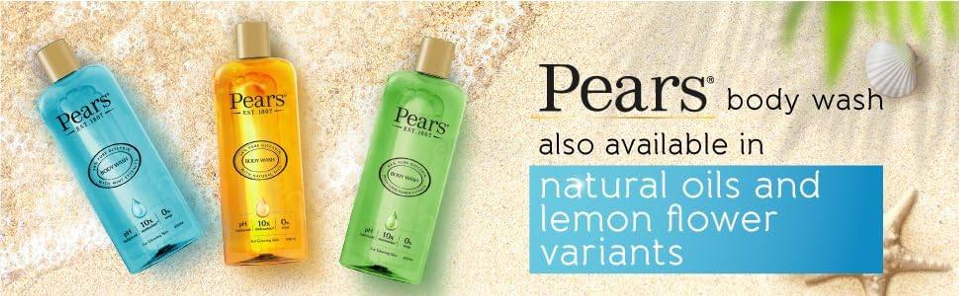 Pears Pure & Gentle Body Wash with Mint Extract & Natural Oils - Arogga ...