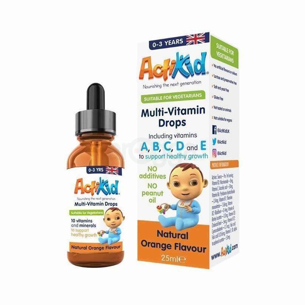 ActiKid MultiVitamin Drops 25ml Syrup - Arogga Online Pharmacy
