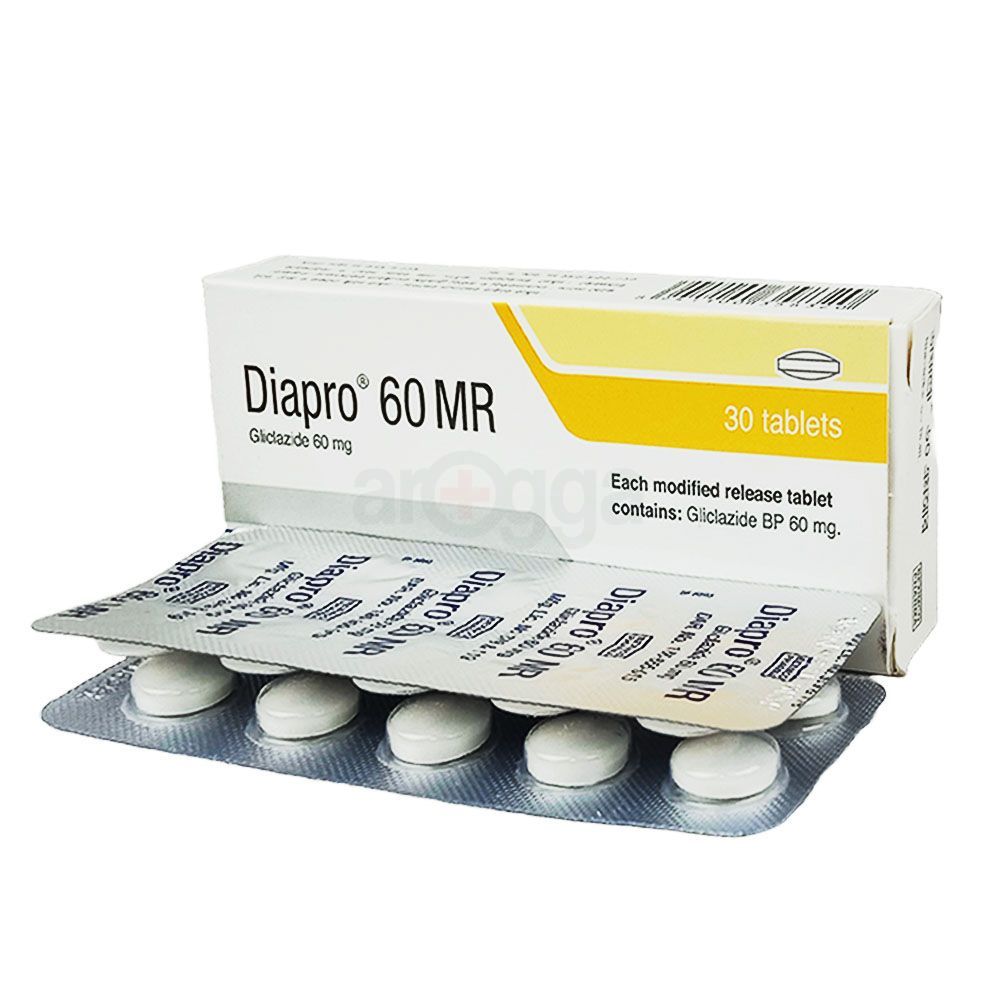 Diapro 60 MR 60mg Tablet - Arogga Online Pharmacy