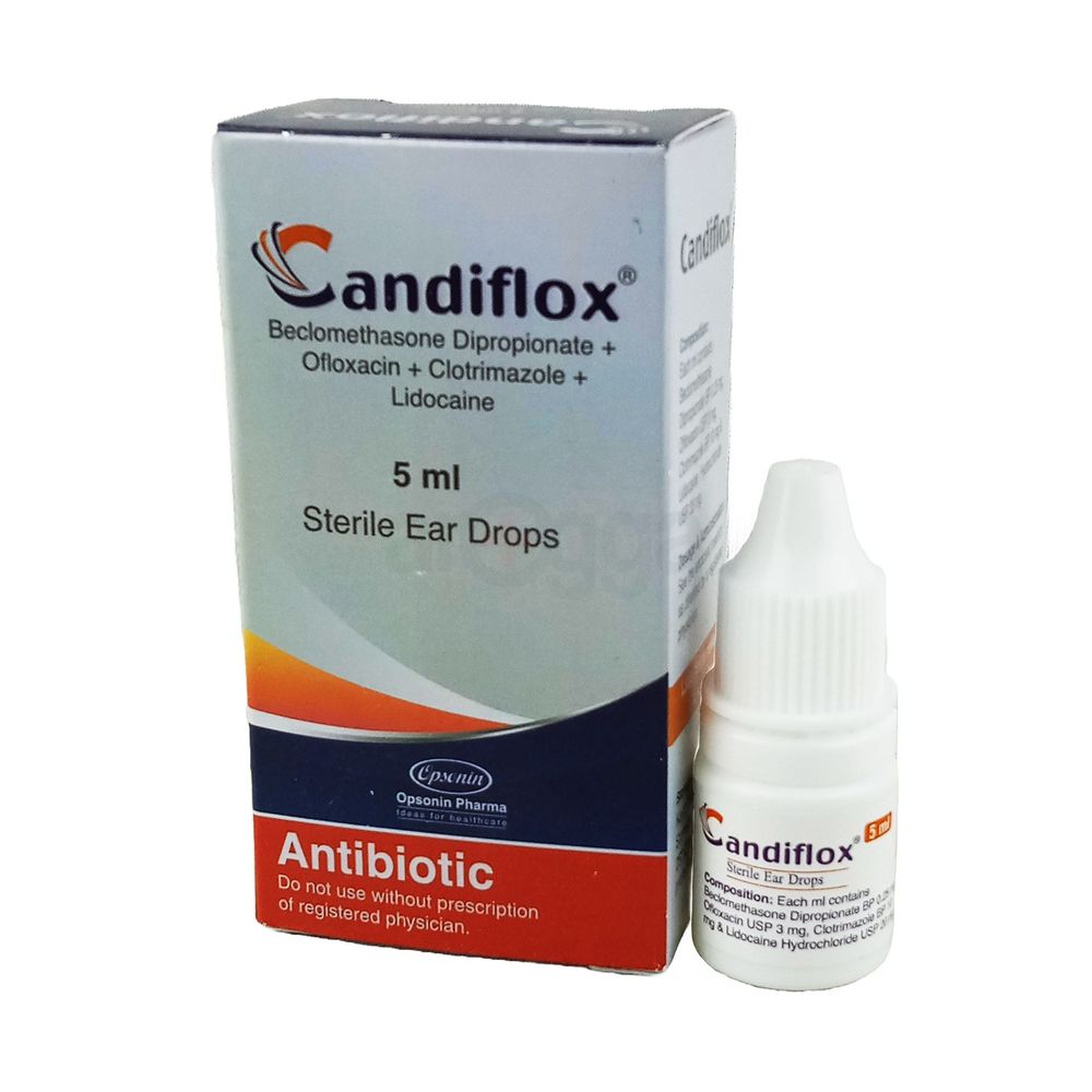 Candiflox 0.3%+1%+0.025%+2% Drops - Arogga Online Pharmacy