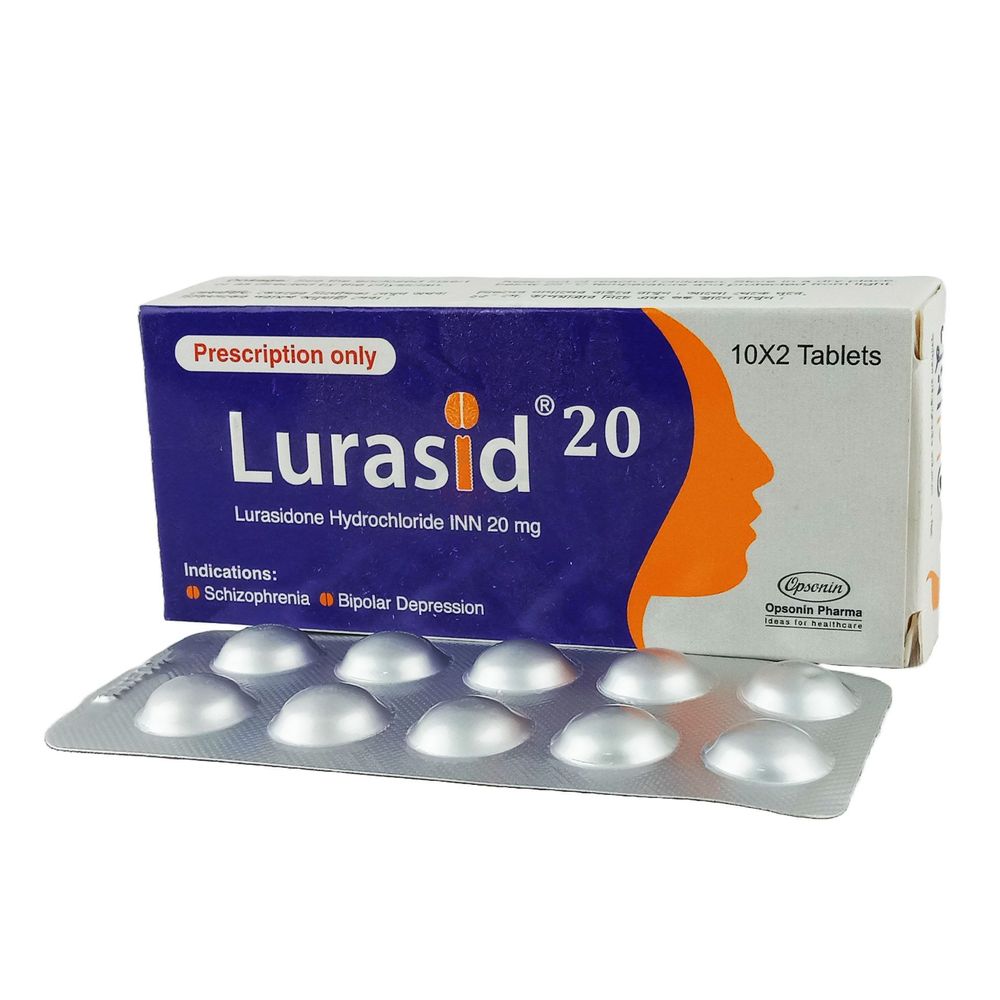 Lurasid 20mg Tablet - Arogga Online Pharmacy