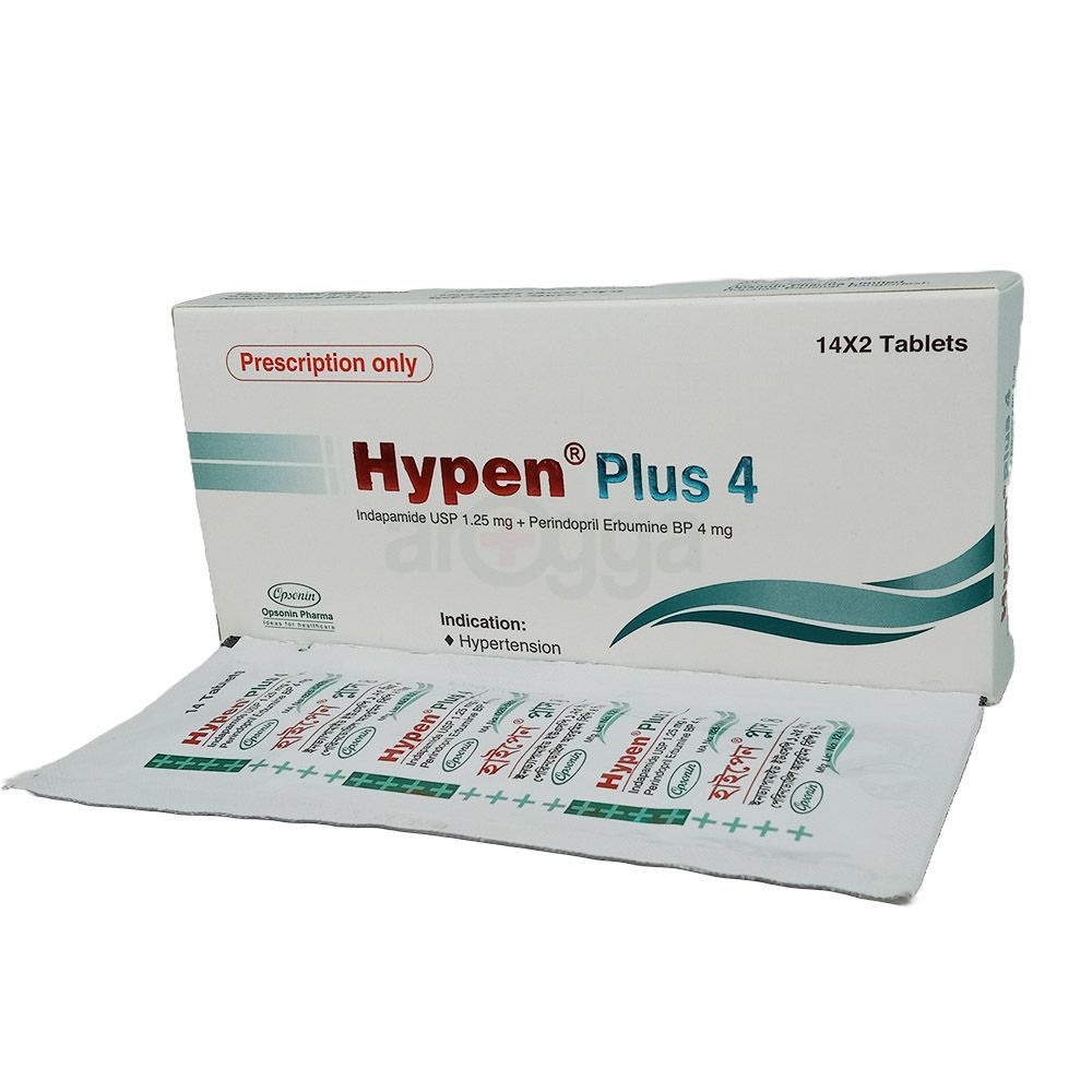 Hypen Plus 4 1.25mg+4mg Tablet - Arogga Online Pharmacy