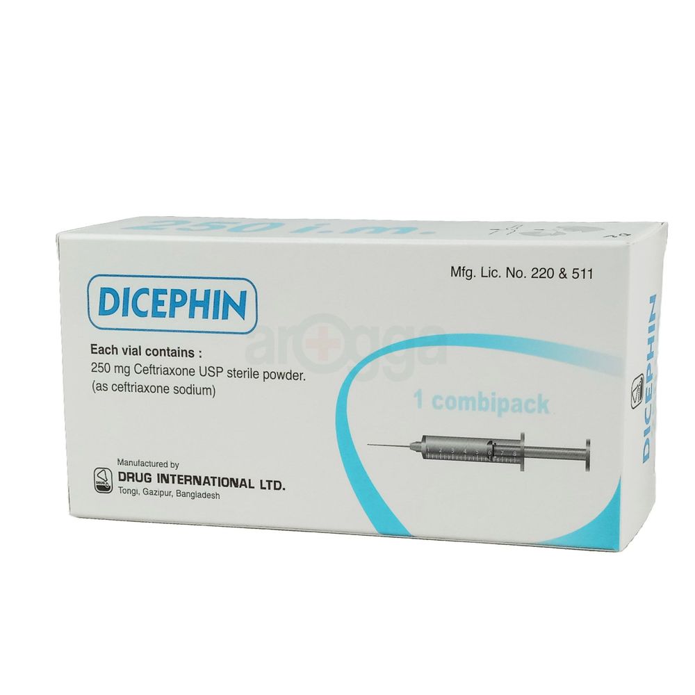 Dicephin IM 250mg Injection - Arogga Online Pharmacy