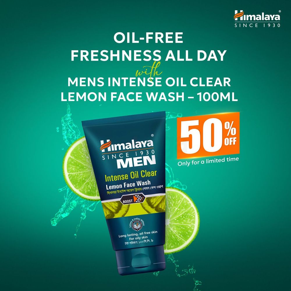 Himalaya Men Intense Oil Clear Lemon Face Wash 100ml price in ...