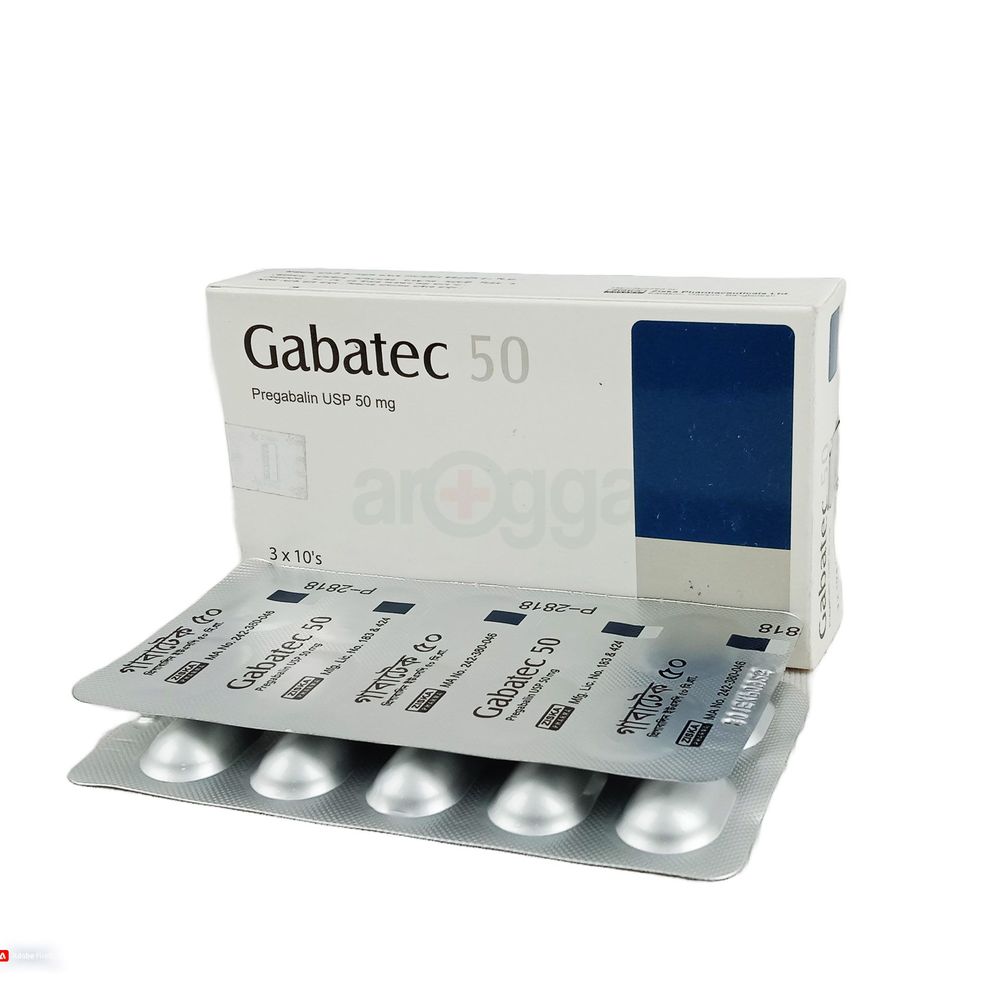 Gabatec 50mg Capsule - Arogga Online Pharmacy