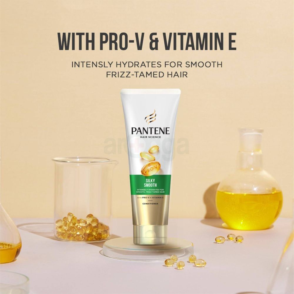 Pantene Silky Smooth Conditioner with Pro V + Vitamin E 200ml - Arogga ...
