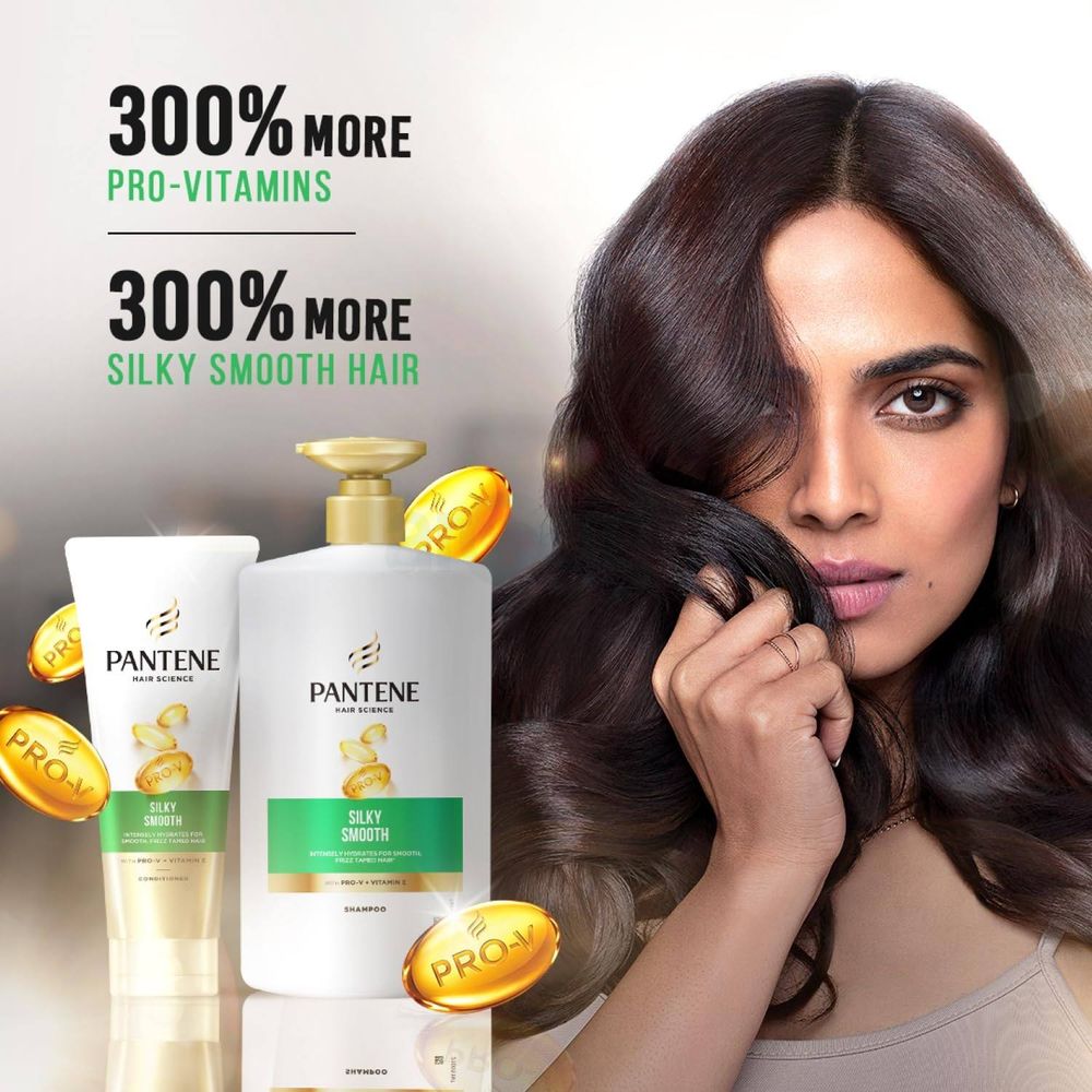 Pantene Silky Smooth Conditioner with Pro V + Vitamin E 200ml - Arogga ...
