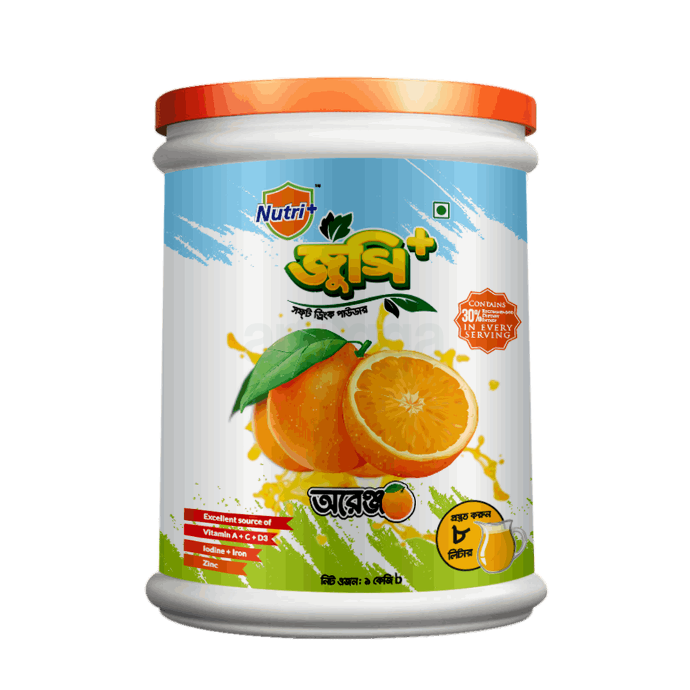 Juicee+ Orange Soft Drinks Powder - (Jar) - Arogga Ltd