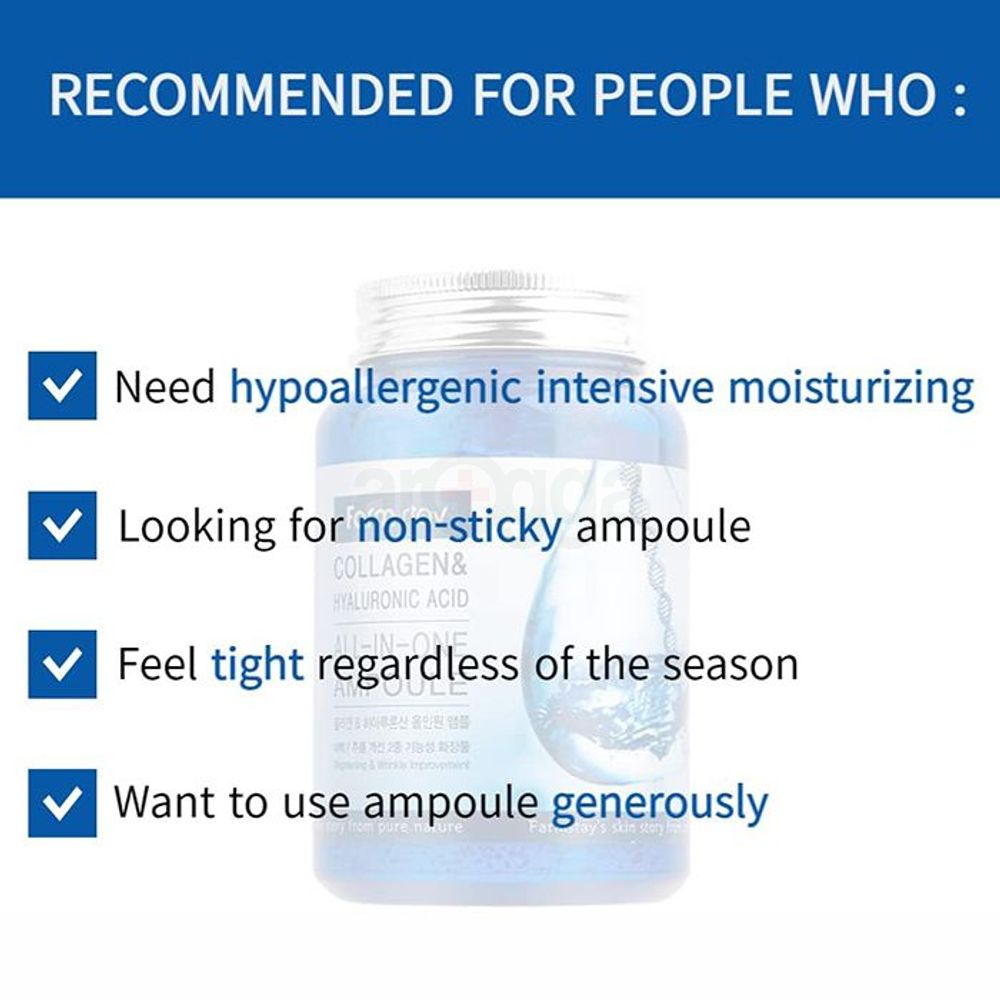 Farm Stay Collagen & Hyaluronic Acid All in One Ampoule - Arogga Beauty ...