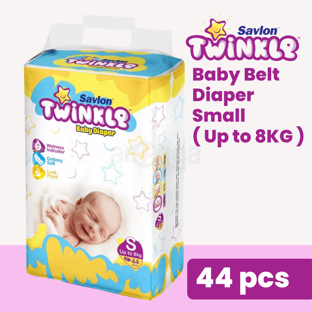Savlon Twinkle Baby Belt Diaper S 44pcs (Upto 8kg) - Arogga Online Pharmacy